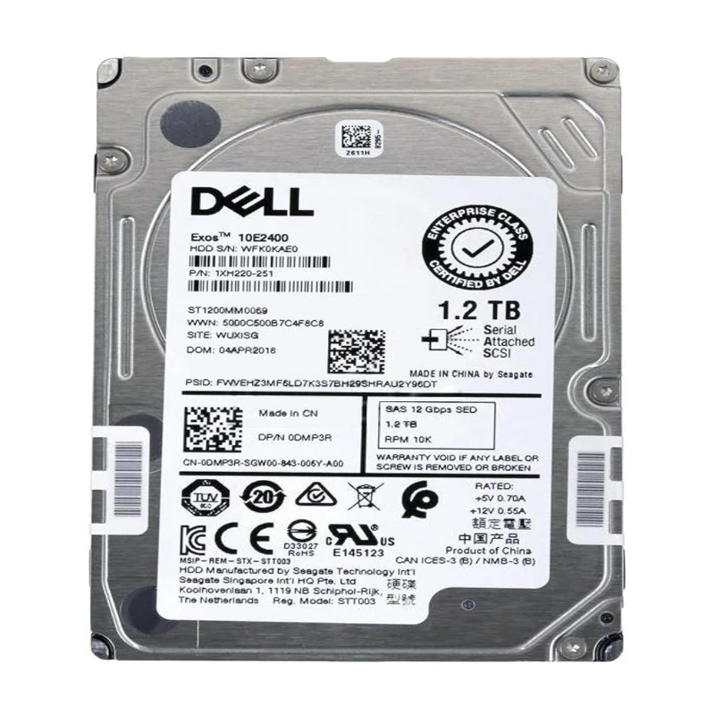 DMP3R Dell New 14G SED 1.2TB 10K SAS 12Gbps HDD In Stock